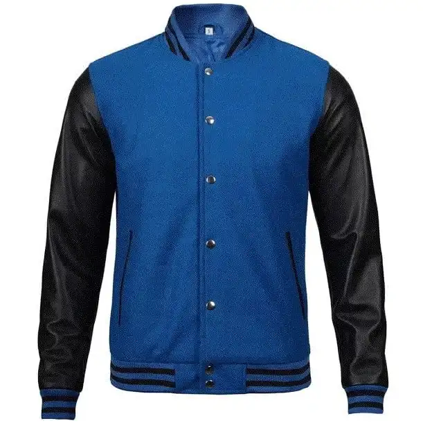 Blue and Black Varsity Jacket | Blue and Black Letterman Jacket