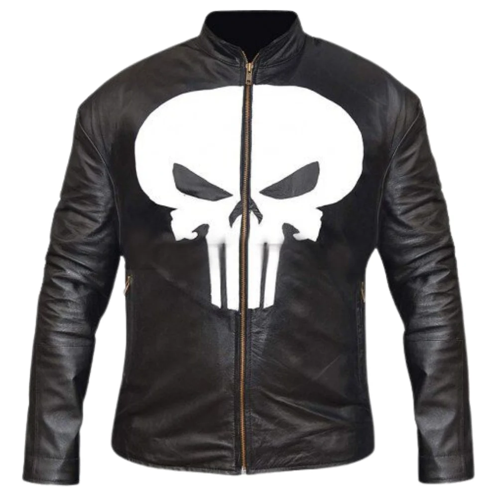 Black Leather Skull Jacket Men's | Get Yours Online Today